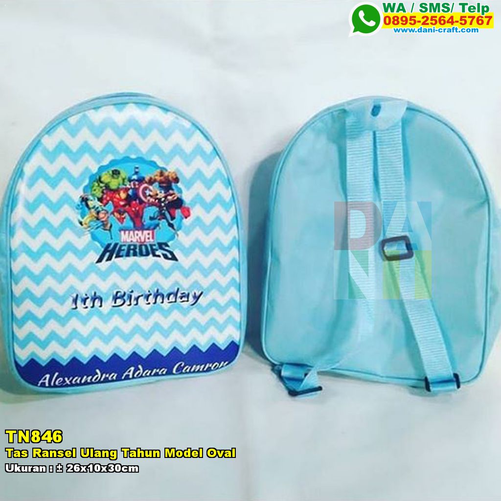 Tas Ransel Ulang Tahun Model Oval | Souvenir Pernikahan