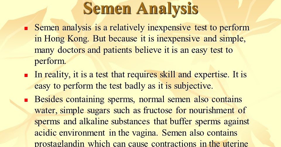 Semen Analysis