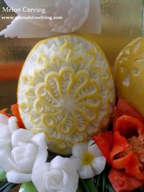 GarnishFoodBlog - Fruit Carving Arrangements and Food Garnishes: Melon ...