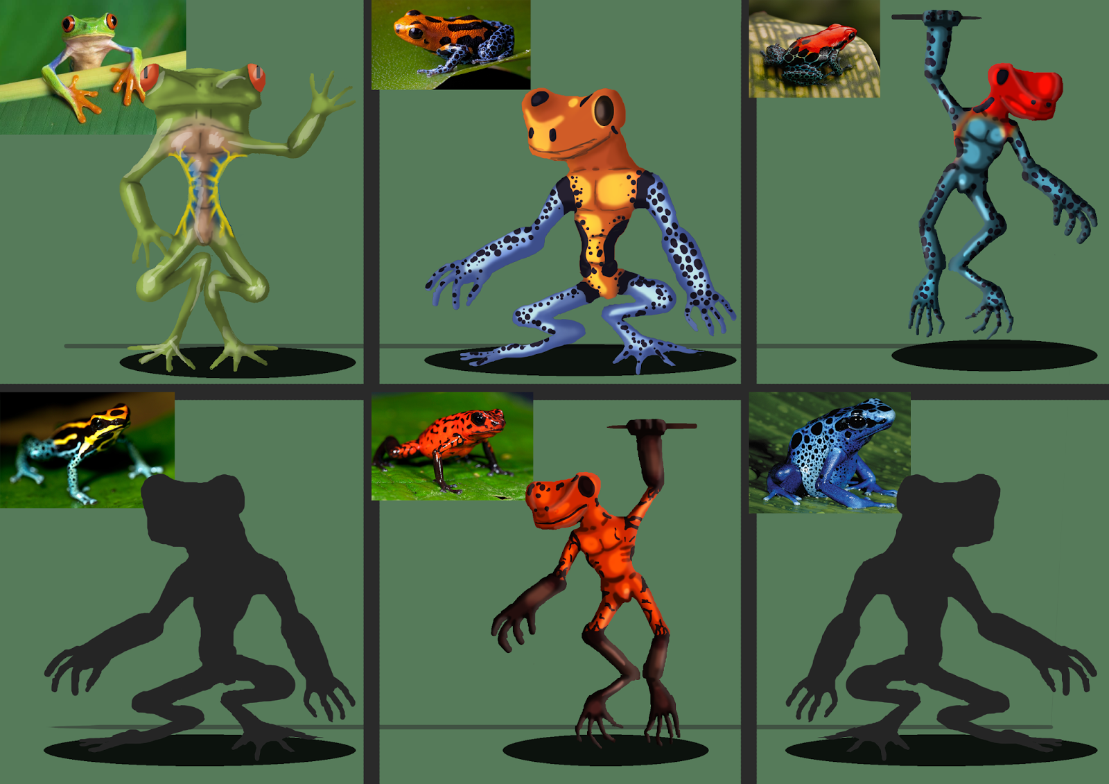 Art Work and Games Design: Anthropomorphism - Frogs