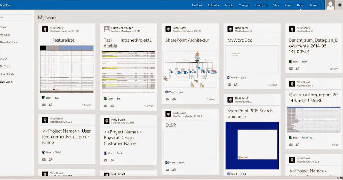 SharePoint Talk: First version of Delve is available