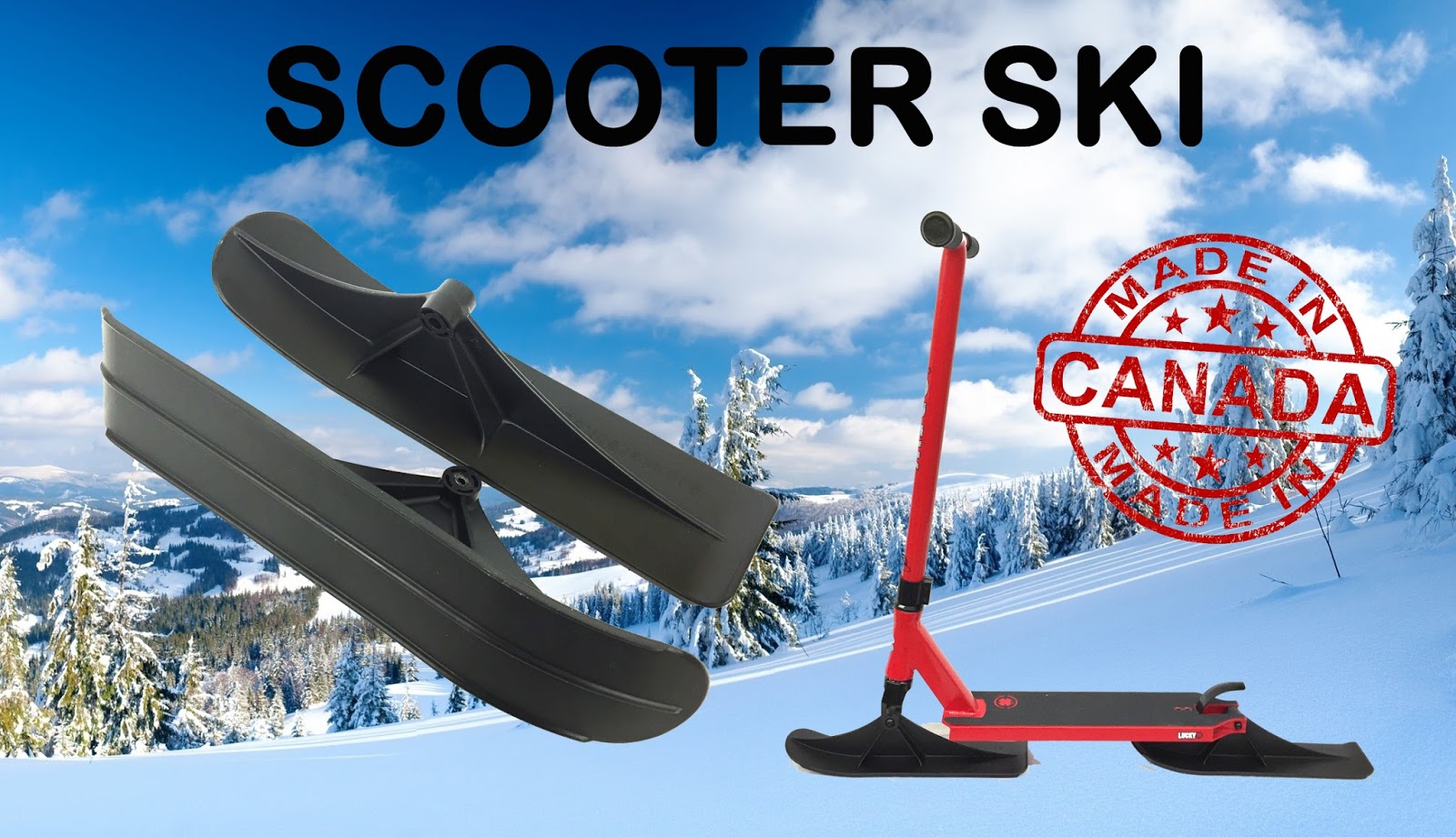 Vermin Scooter Shop: 15" SNOWSCOOT SCOOTER SKIS - TURN YOUR SCOOTER ...