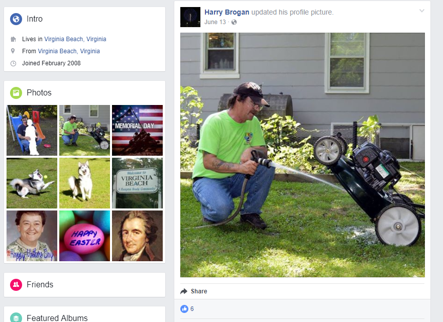 Meet My Stalker: Harry Brogan in Virginia Beach, Virginia