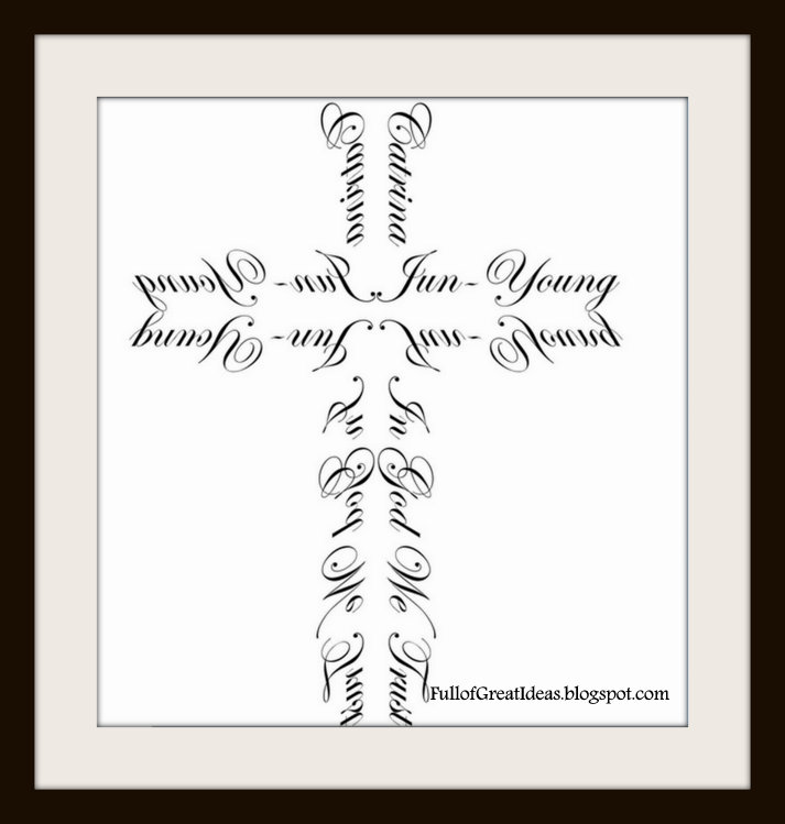 Decorating for a Party on a Dime - Personalized Name Crosses -DIY