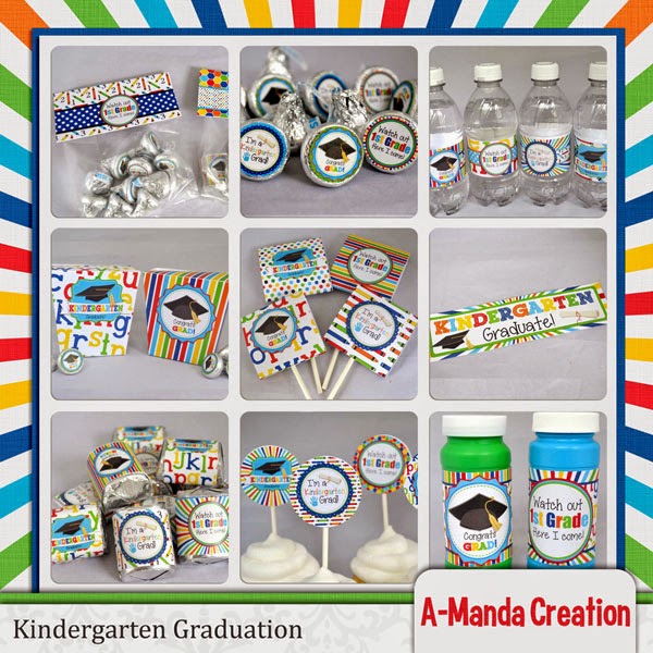 A-Manda Creation: Kindergarten Graduation Party Printables and a Freebie!