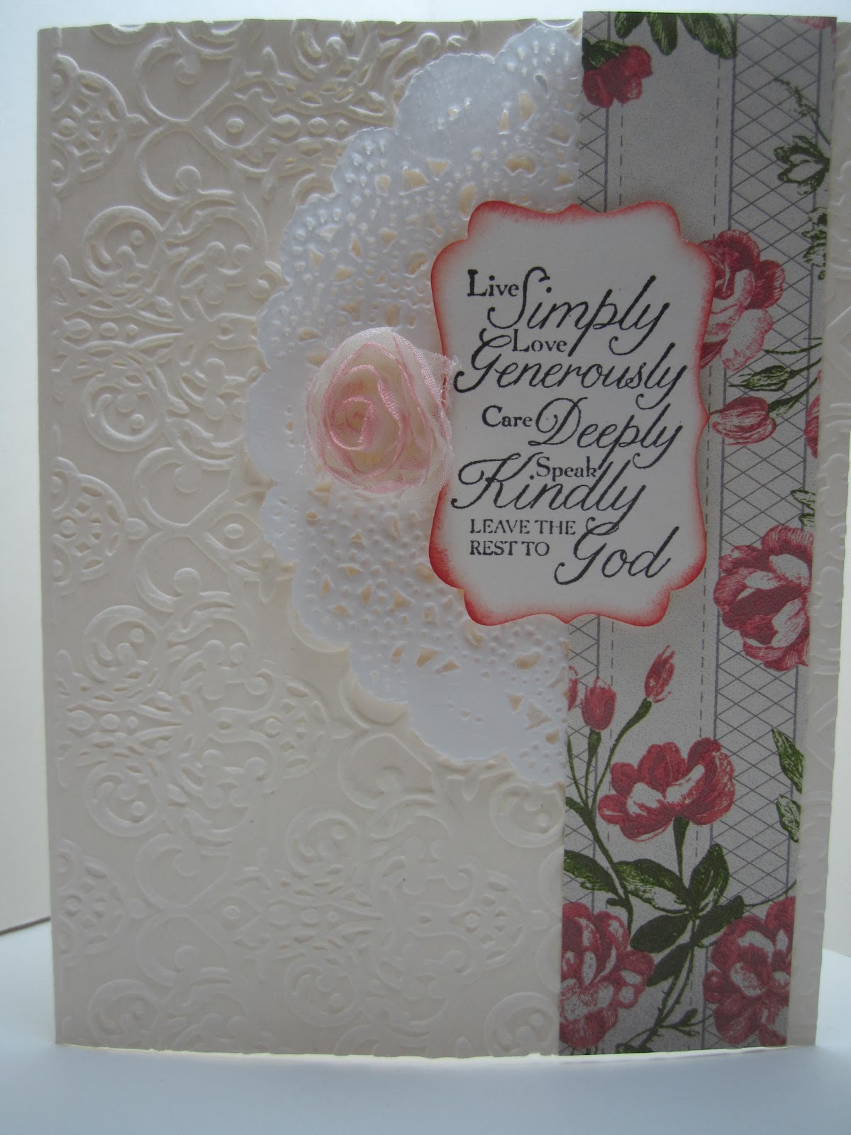 Goin' Over The Edge: Trust God with a beautifully simple card