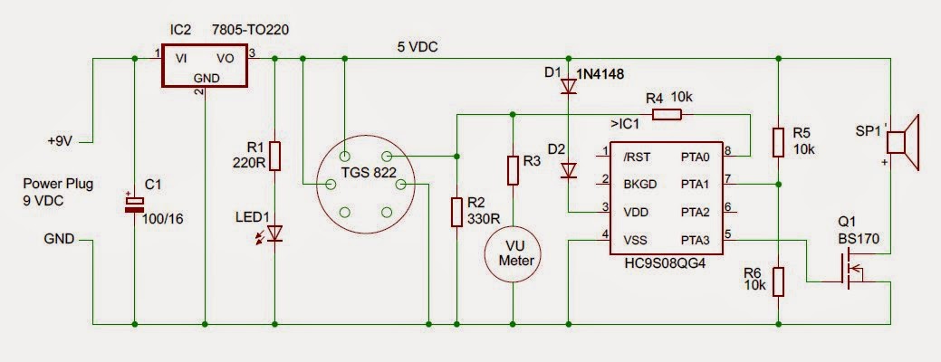 BLOG TEKNIK & VOKASI: Rangkaian Deteksi Kadar Alkohol Dengan Sensor TGS 822