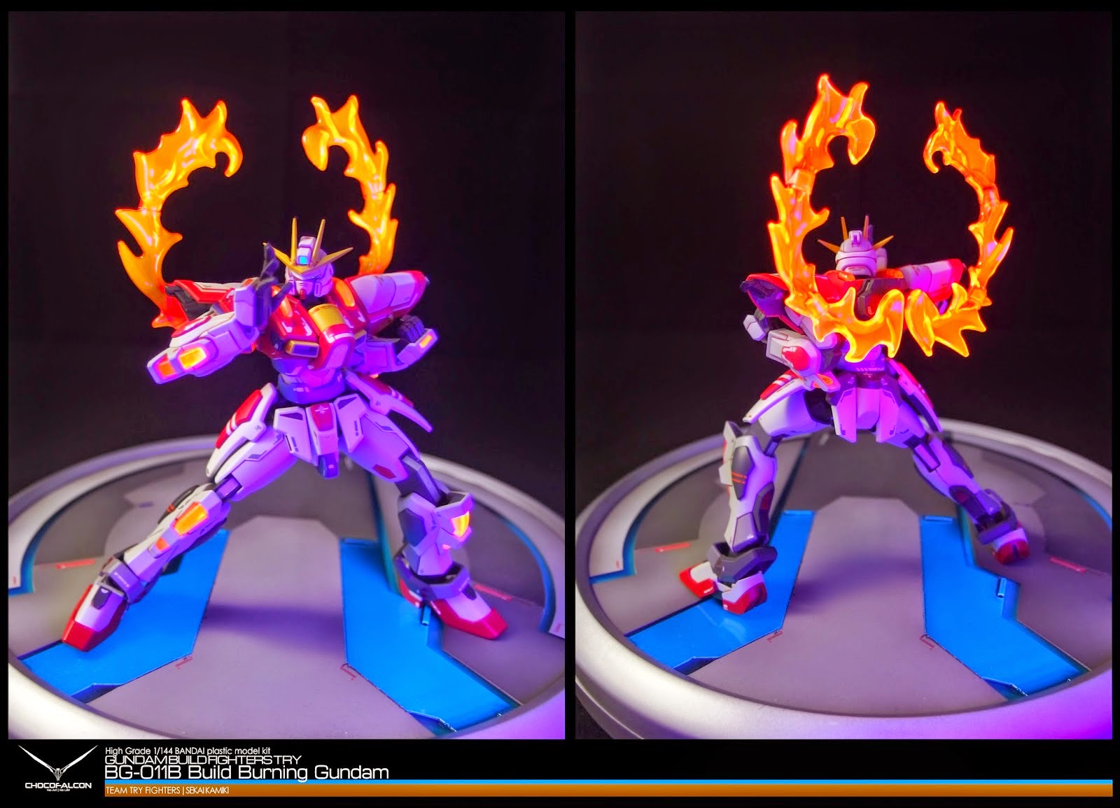 Painted Build: HGBF 1/144 Build Burning Gundam With Florescent Gloss Coat