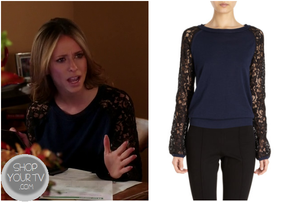 The Client List: Season 2 Episode 12 Riley's Lace Sleeve Sweater | Shop ...