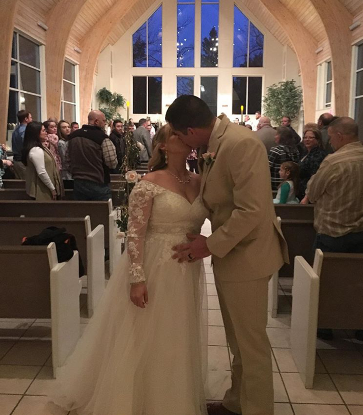 Walnut Creek Chapel: Kayla Coker and Clayton Todd Frizzell Ivory/Gold ...