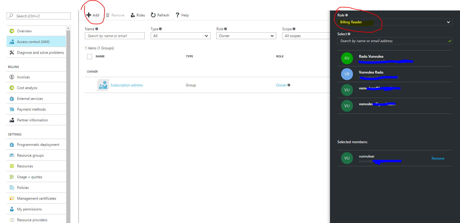New Azure role - Azure Billing Reader
