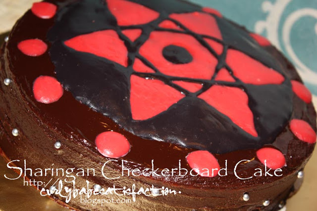 Curlybabe's Satisfaction: Sharingan Checkerboard Chocolate Cake