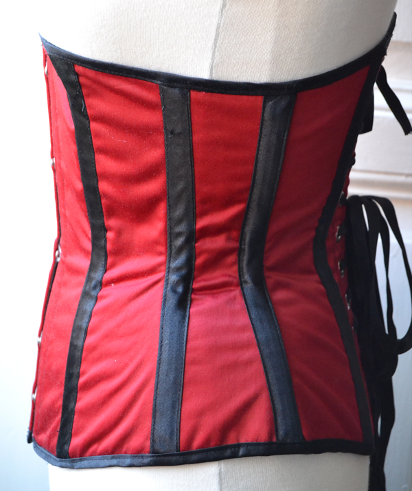Deep red corset