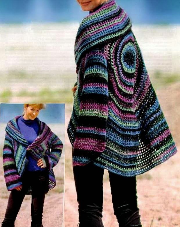 Crochet Cardigan Circle Pattern