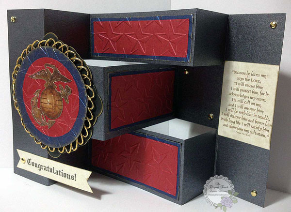 An Elegant Touch...: USMC Congratulations! Tri-shutter Card - for My Son