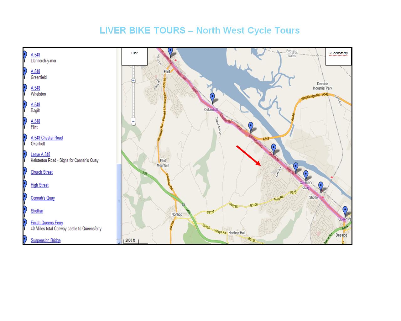 Liver Tours: Conway to Queensferry (Welsh Coast - NCR 5)