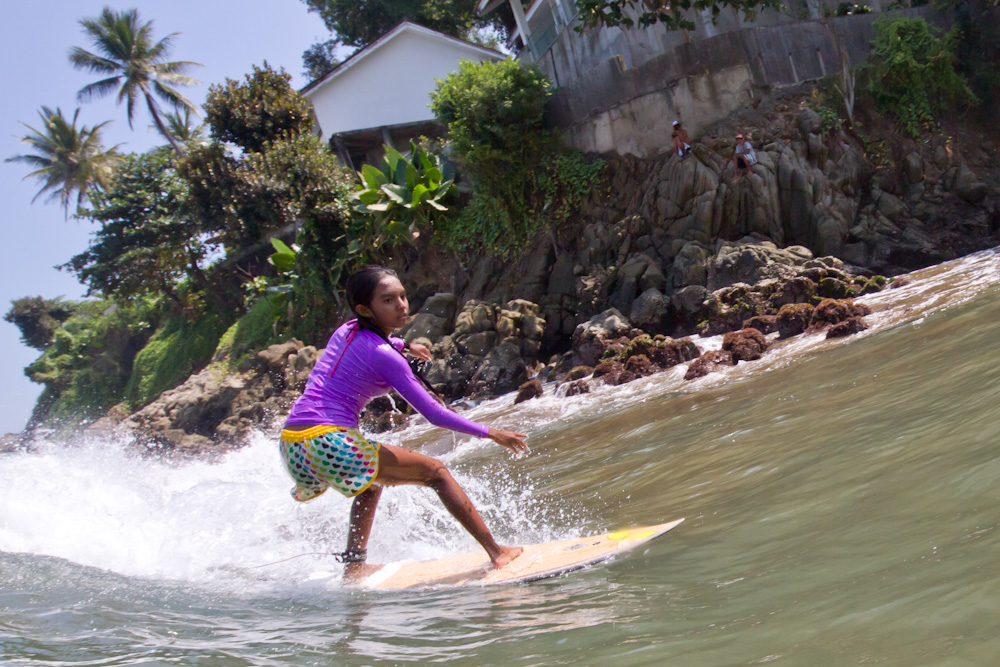Surfing In Malaysia: Surfer Girls Pua and Salini Take On Cimaja Point ...