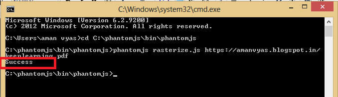 How to use Rasterize.js with PhantomJS?