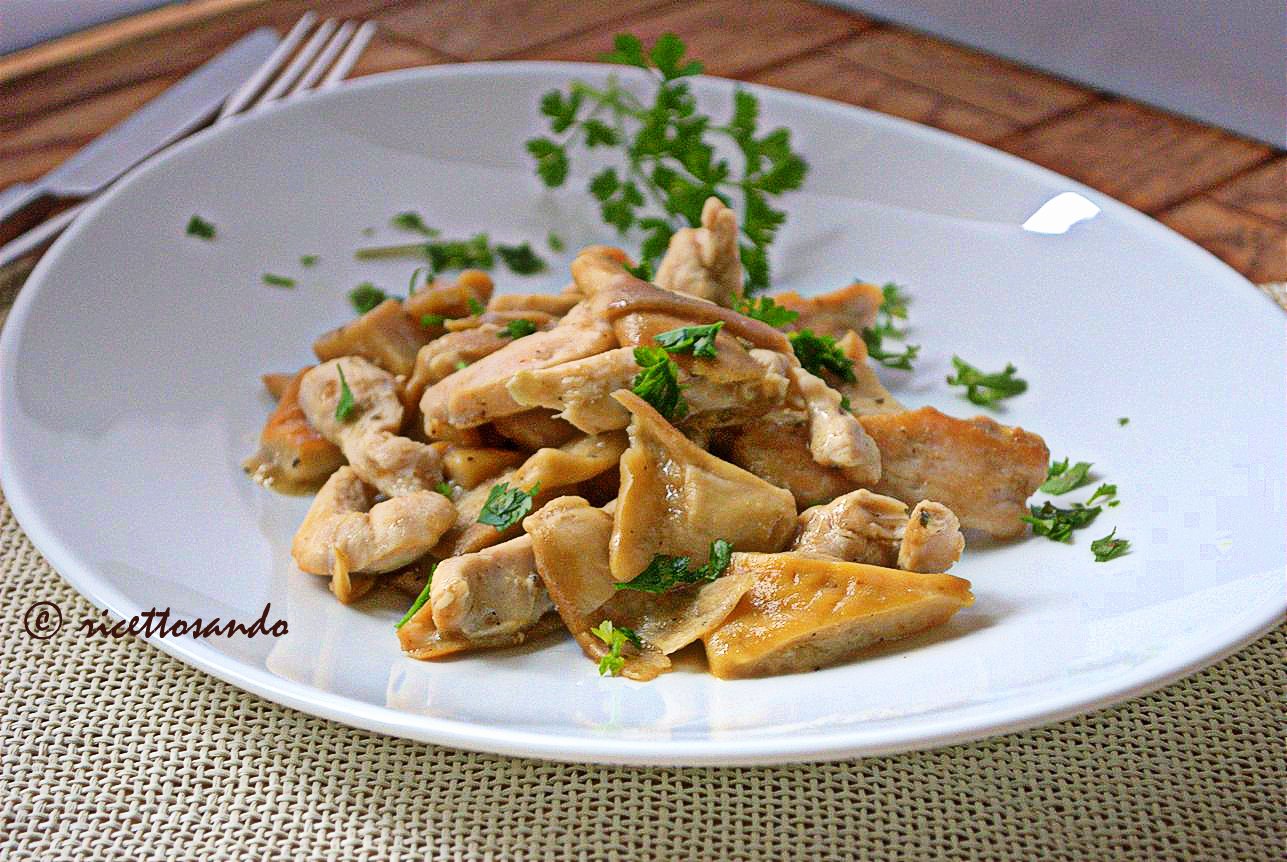 Ricettosando - ricette di cucina : Straccetti di pollo con funghi