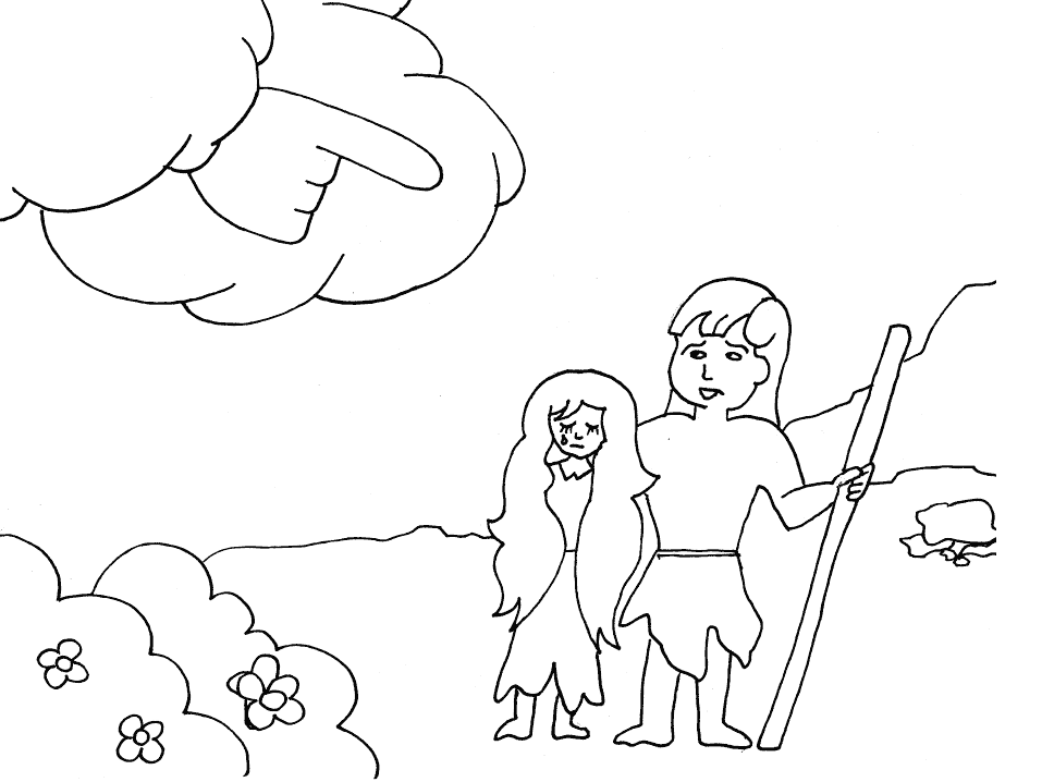 Imagenes Cristianas Para Colorear: Dibujos Para Colorear De Adan y Eva