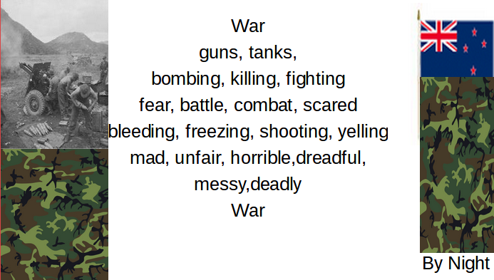 Night: Diamante poems