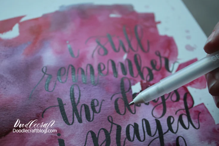 Watercolor Wash & Calligraphy Lettering Quotes