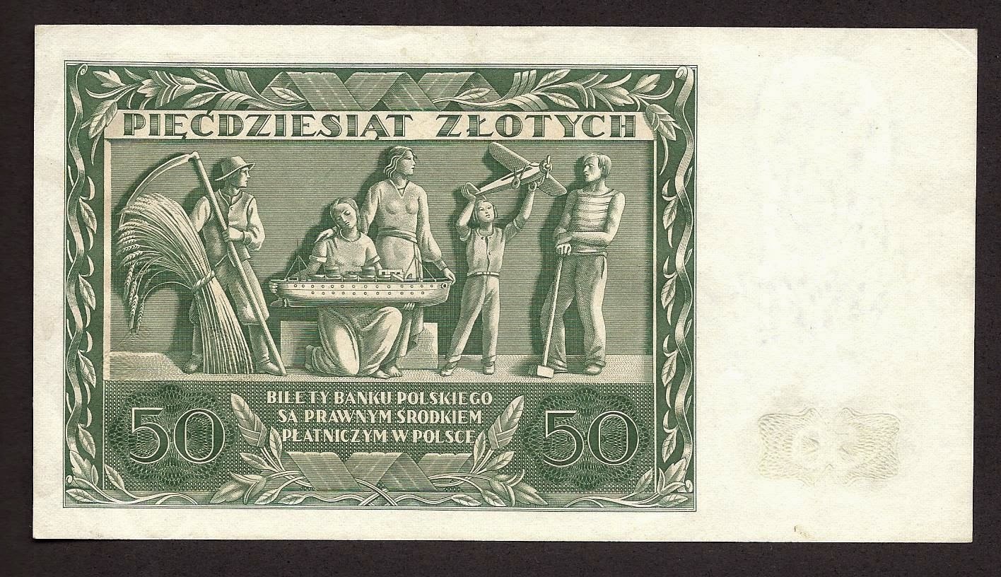 Poland 50 Zloty banknote 1936 Polish General Jan Henryk Dabrowski|World ...