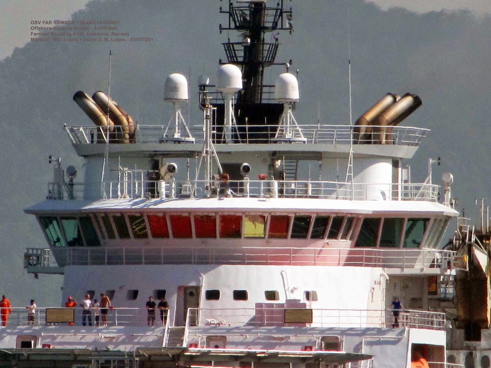 Santos Shiplovers: OSV Far Samson / 2BXM3 - Primeira escala no porto ...