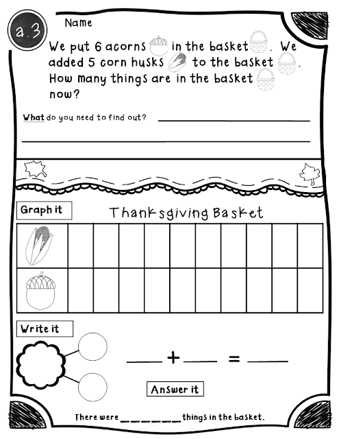 The Way I Teach: Thanksgiving Math and Turkey Craft