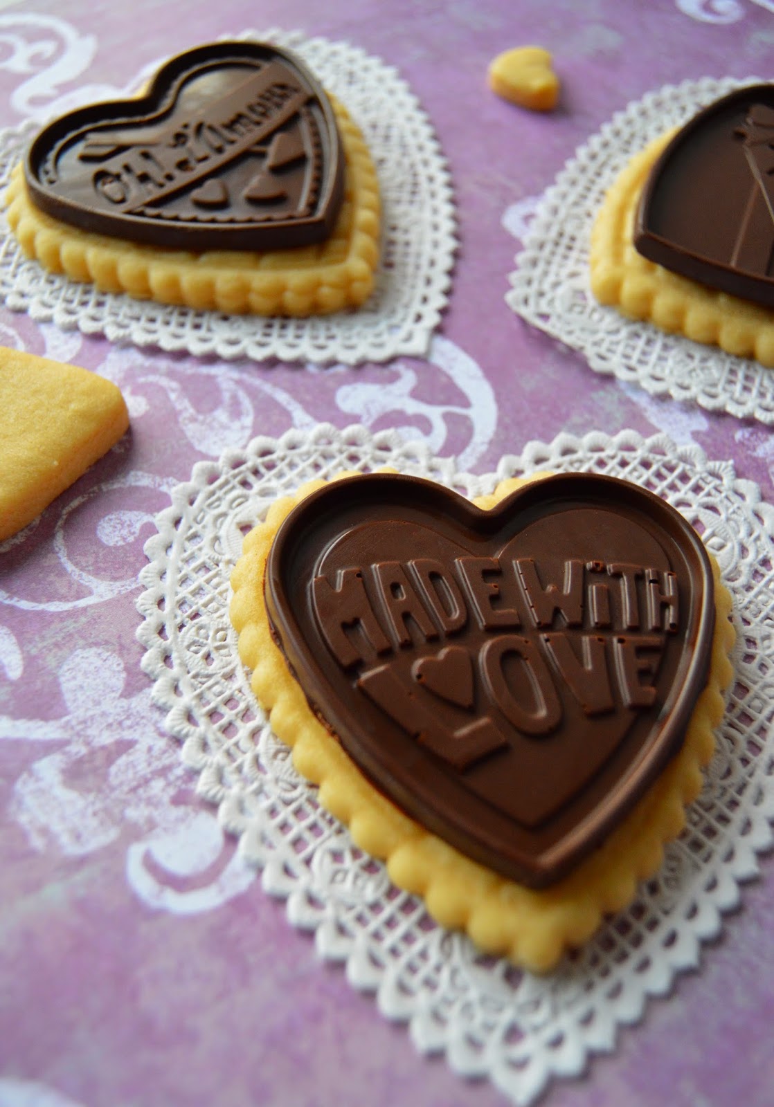 Cupcakes AMOR-diditas: Galletas de frambuesa con chocolate ♥