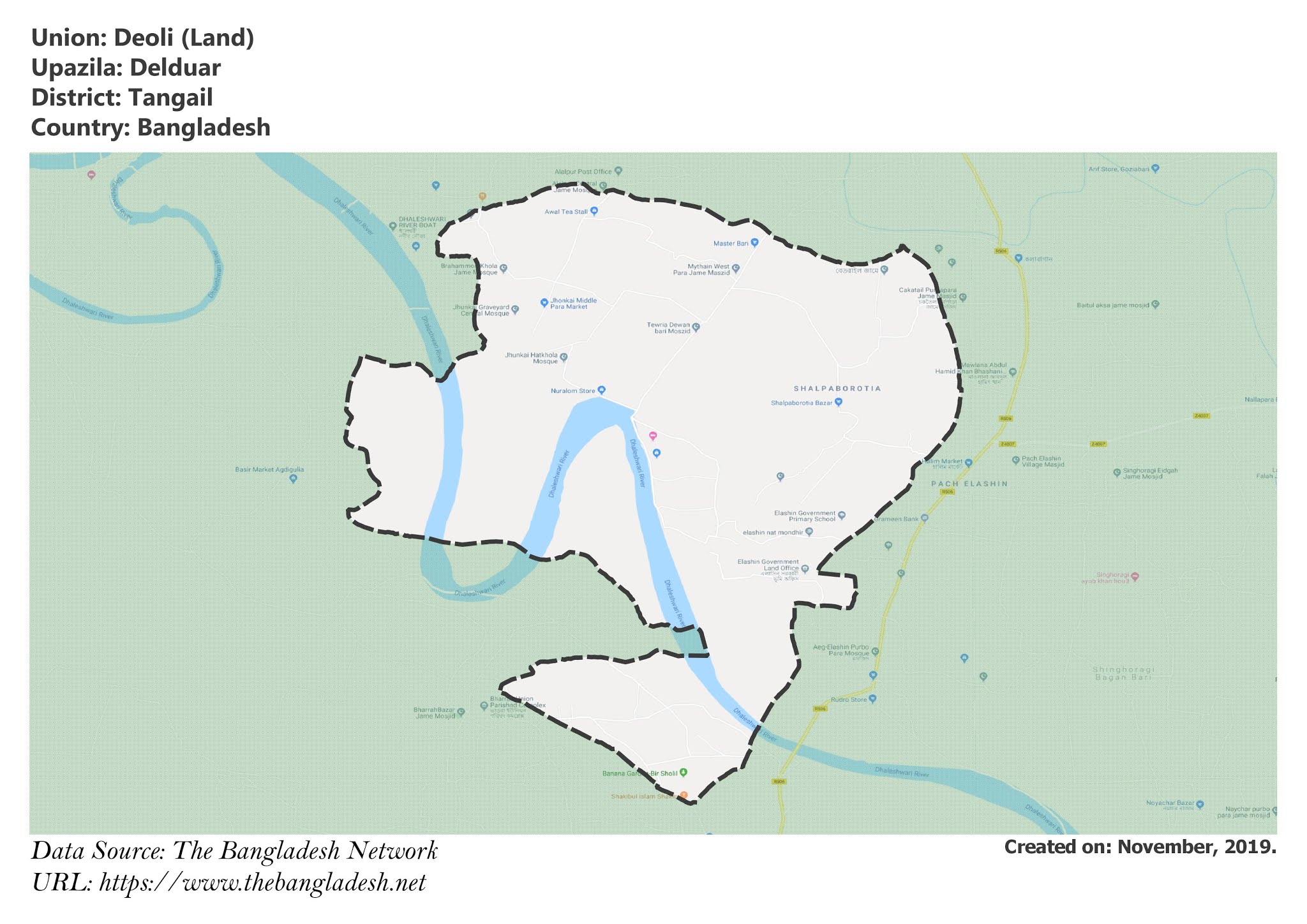 Deoli Union, Tangail