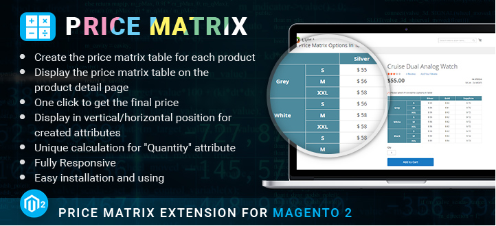 MAGENTO 2 PRICE MATRIX