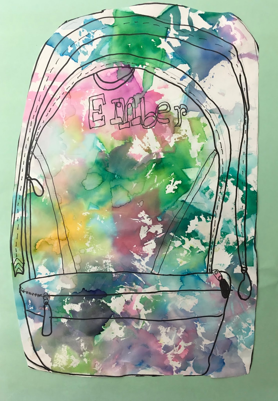 Monument Valley Regional Middle School Art Class: Backpack Contour Line ...