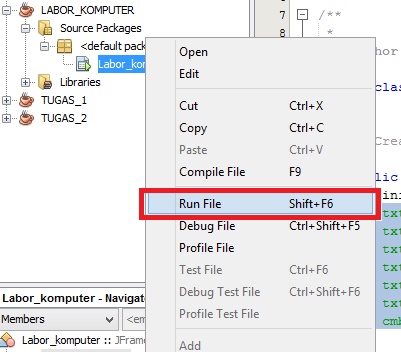 JAVA NETBEANS - BERMAIN DENGAN COMBOBOX ~ JONCODE
