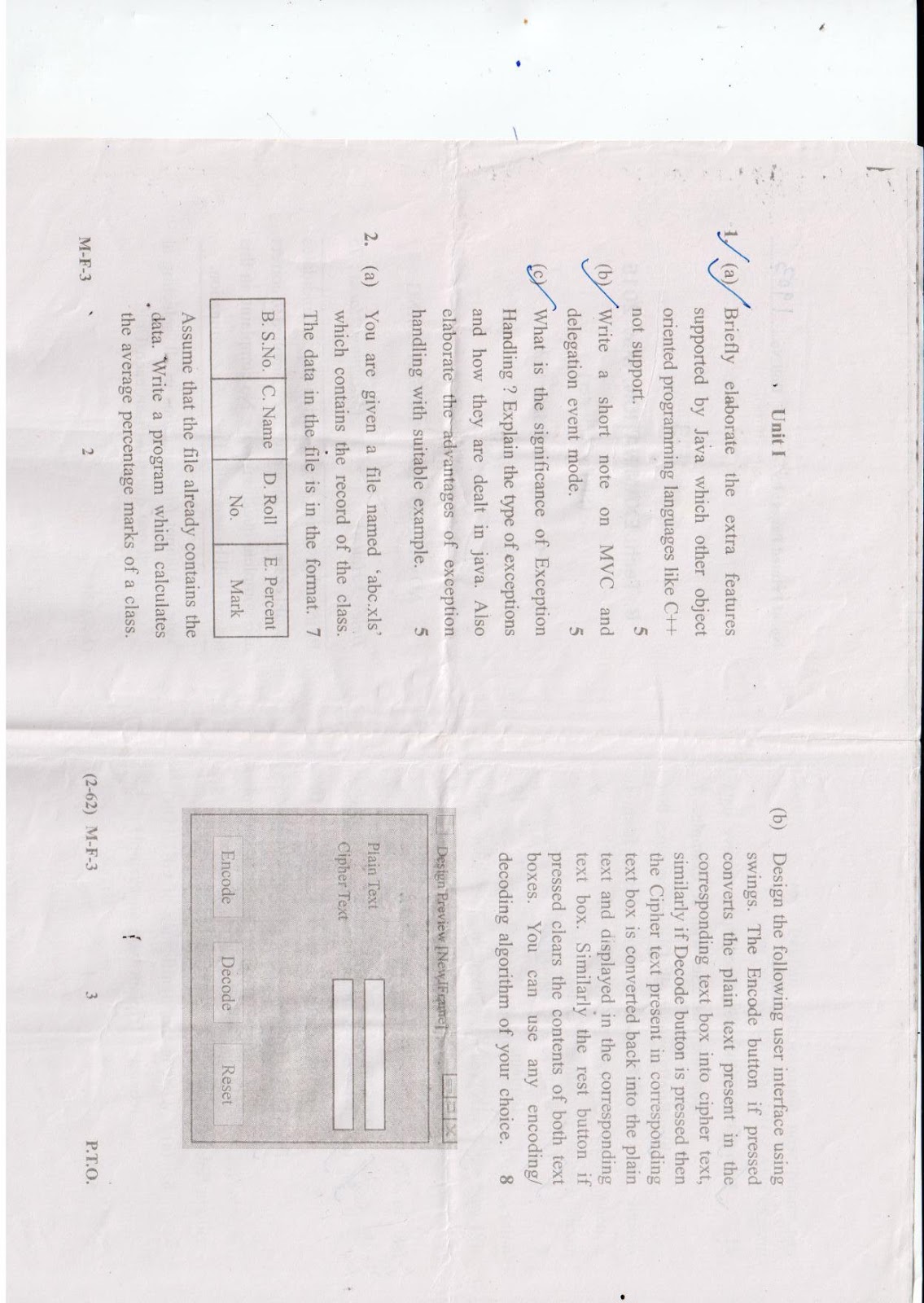 Advance Java Programming Question Paper Cse 306 B Btech Cse