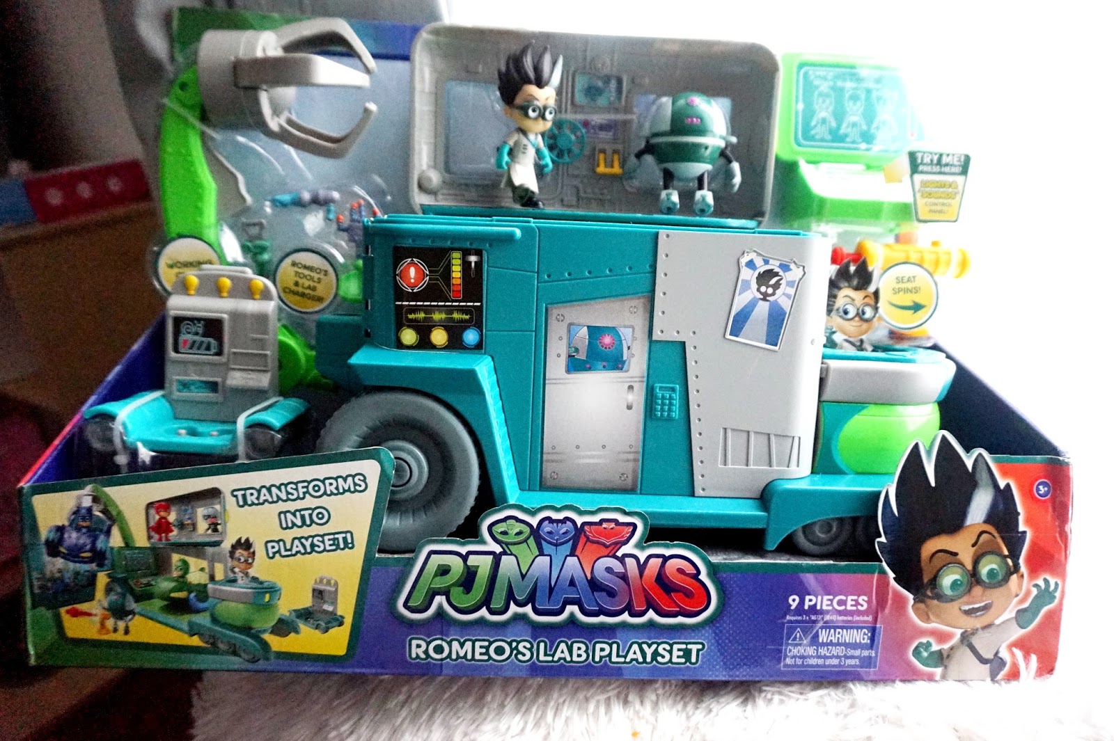 PJ Masks Romeo's Lab Playset Review & Giveaway | Beth Owen