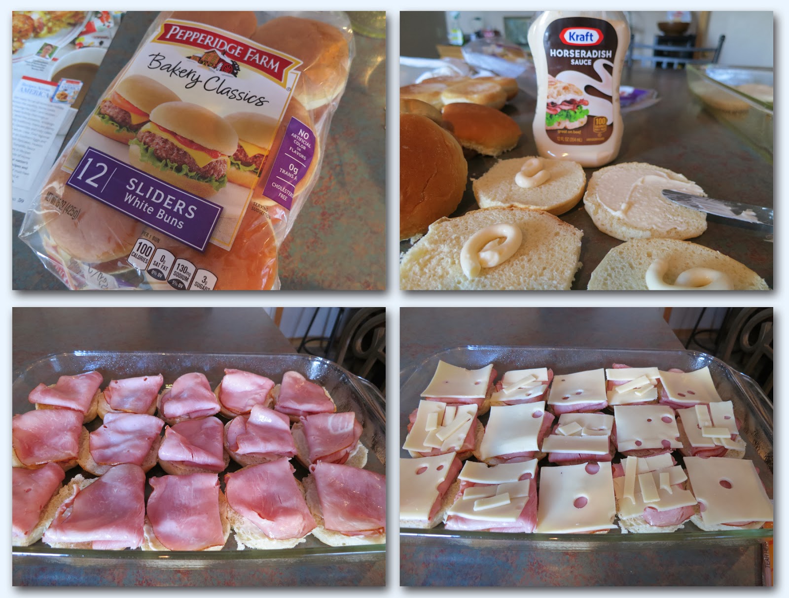 Corners of My Life: caramelized ham & swiss buns