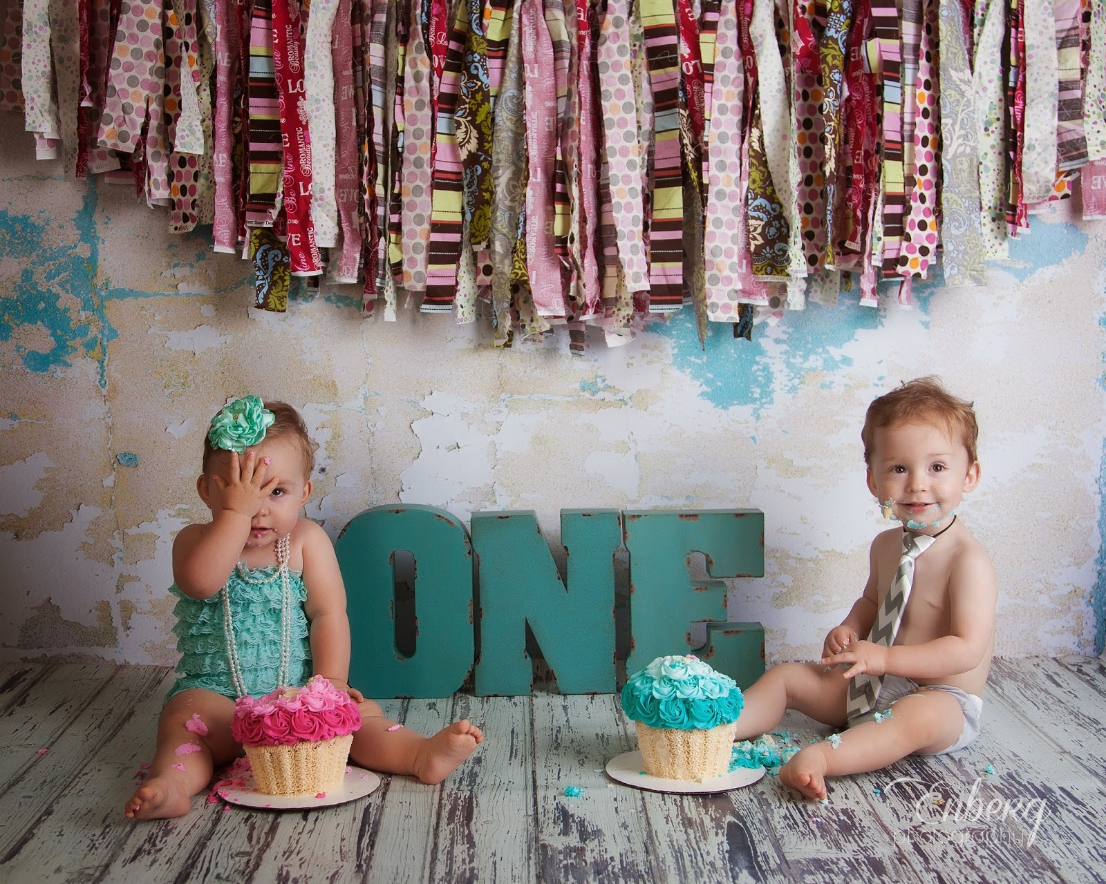 Enberg Photography: Max and Isabella - Twin Smash Cake Photo Shoot