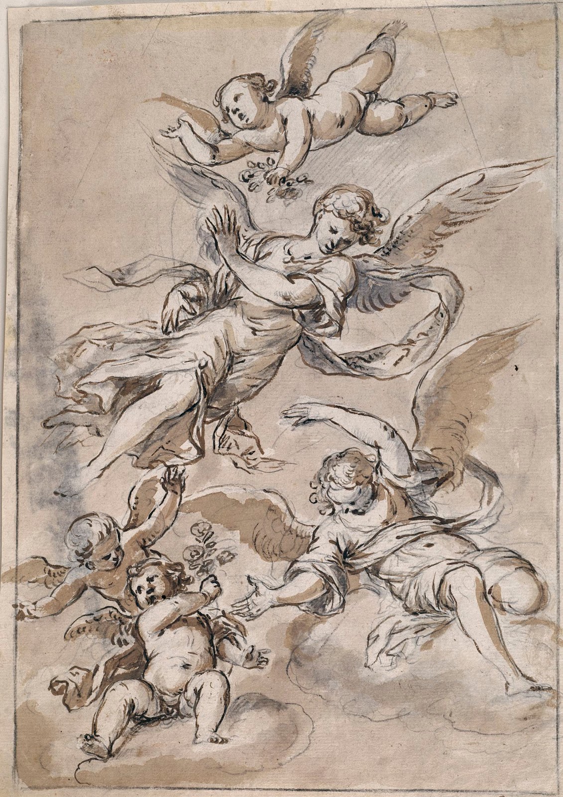 Spencer Alley: European drawings with active angels, 16th-19th centuries