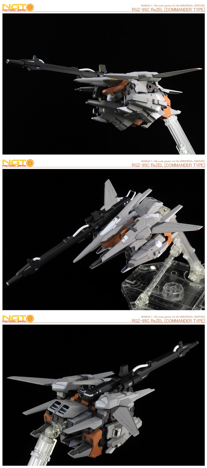 GUNDAM GUY: HGUC 1/144 RGZ-95C ReZEL [Commander Type] - Customized Build