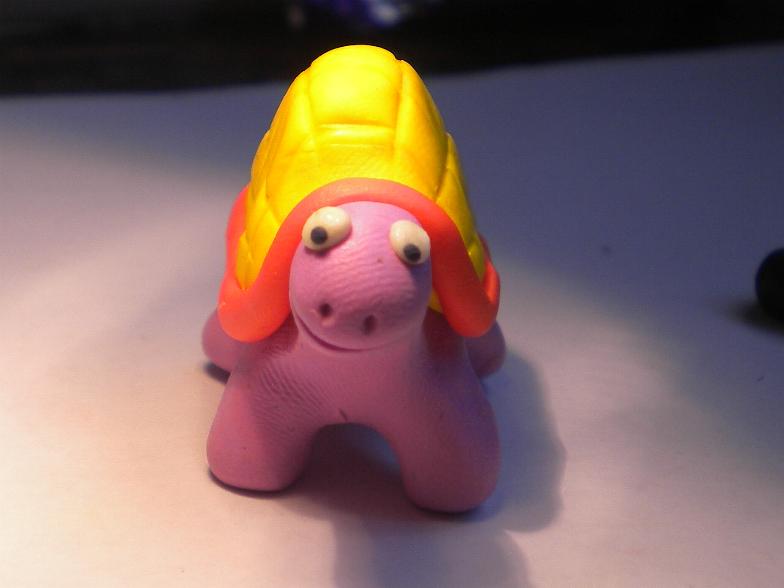 Modelina - figurki i zabawki: Żółw z modeliny krok po kroku
