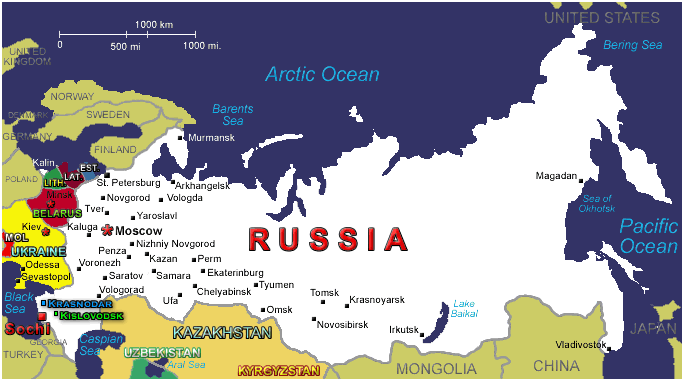 Estudo da Geografia' : RÚSSIA - GEOGRAFIA