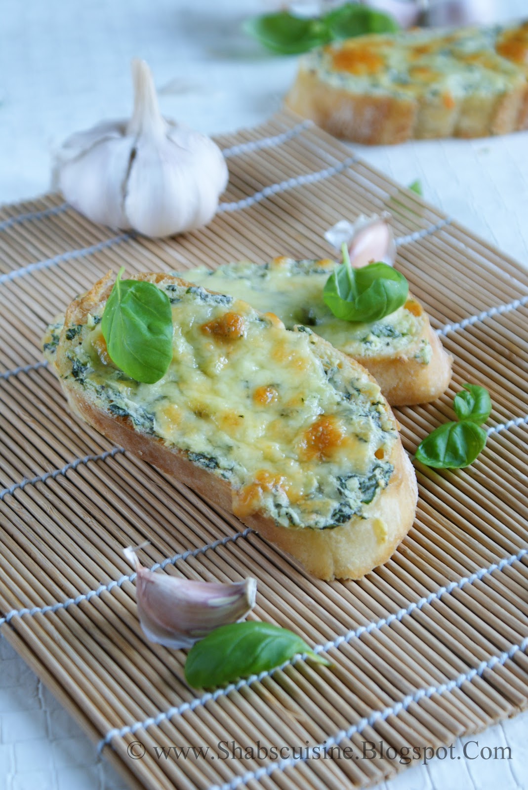 Shab's Cuisine: Garlic-Basil Bread/ Garlic-Basil Ciabatta