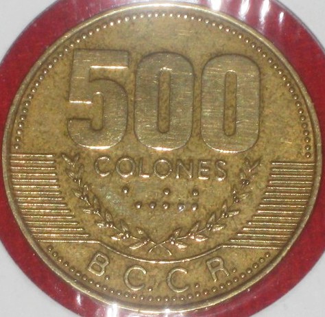 MI COLECCION DE MONEDAS: Costa Rica: 500 Colones del 2003