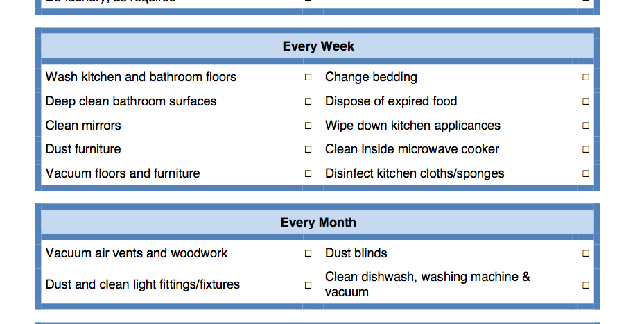 Philofaxy: Household Master Task List - Inserts
