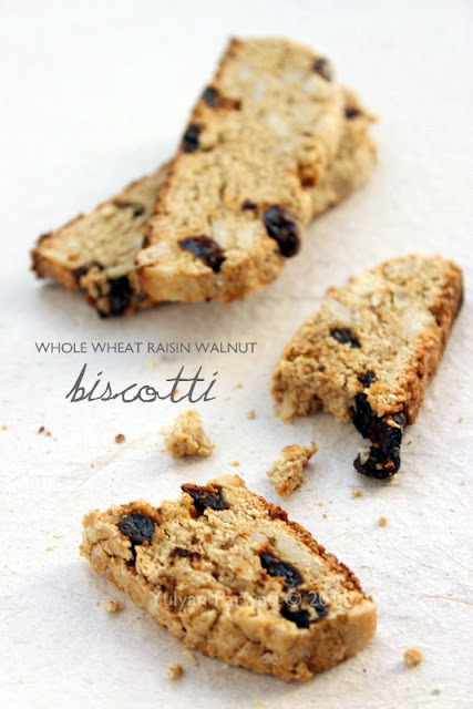 Cooking With Love: Whole Wheat Raisin Walnut Biscotti