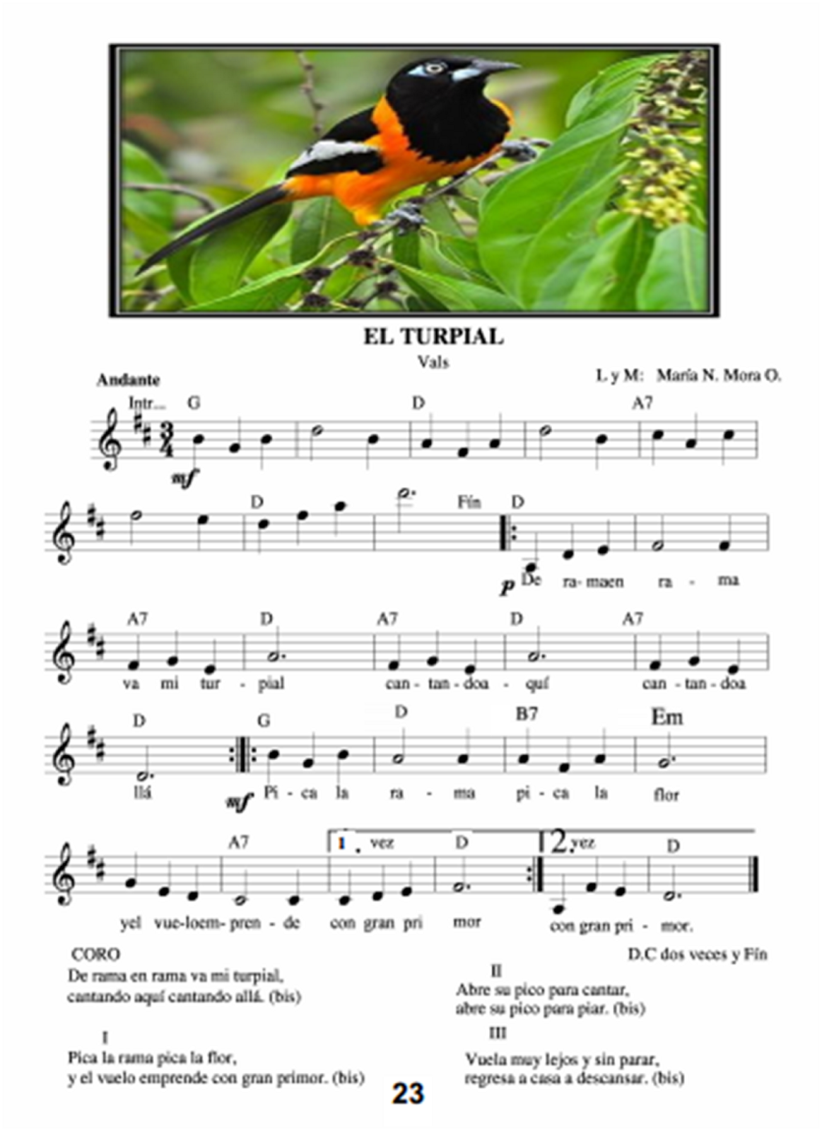 Canciones Infantiles: El turpial