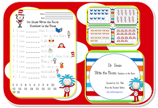 The Teacher Tattles: Dr. Seuss Write the Room Freebie