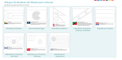 Escuela infantil castillo de Blanca: COLOREAR BANDERAS DEL MUNDO
