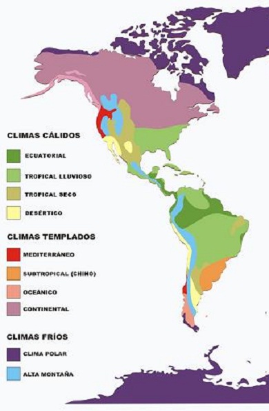 Mapa Climatico De America